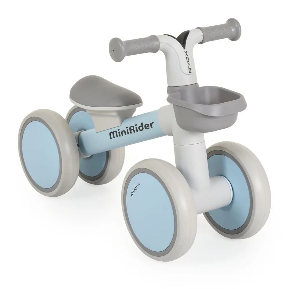 MINI RIDER ráülős 4 kerekű járgány/kismotor SZÜRKE/KÉK - Manó Palota baba